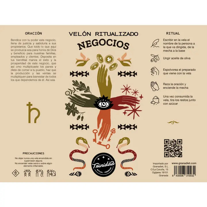 Velón Ritualizado - Negocios - Salamandra Mágica - Tienda esotérica