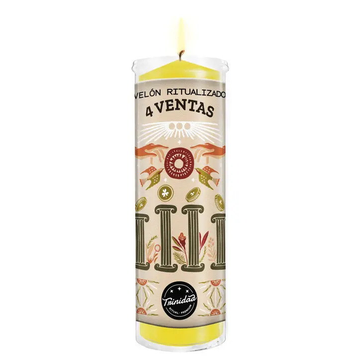 Velón Ritualizado - 4 Ventas - Salamandra Mágica - Tienda esotérica